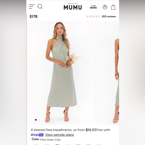 Show Me Your MuMu | Dresses | Show Me Your Mumu Jasmine Halter Midi Dress | Poshmark